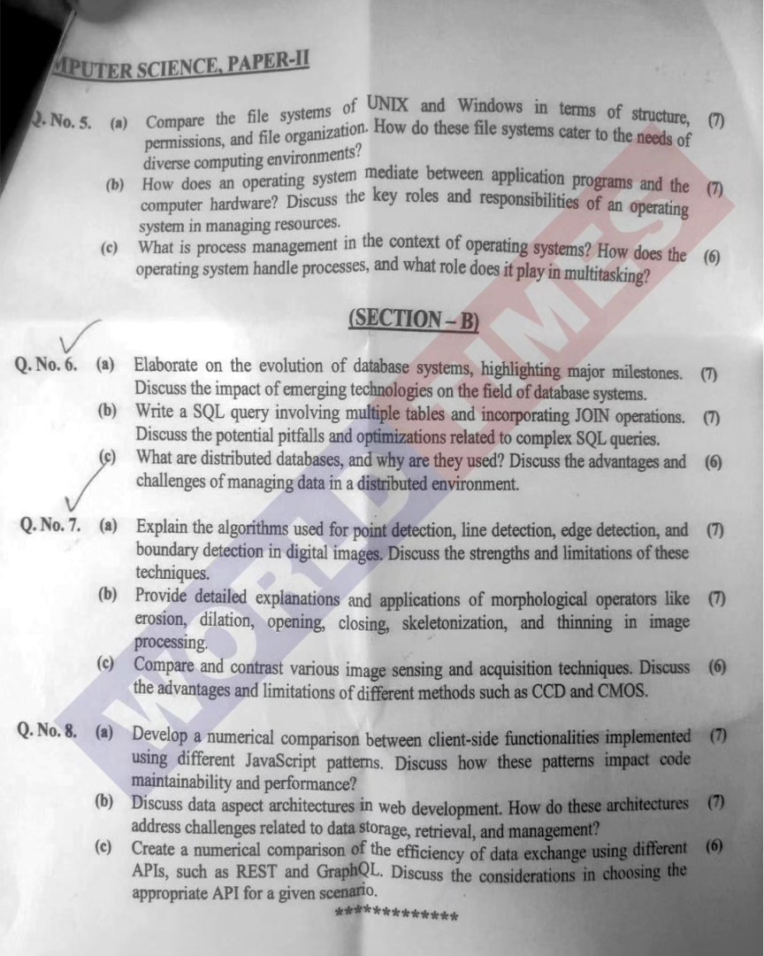 CSS Computer Science Paper-II 2024 - Legalversity