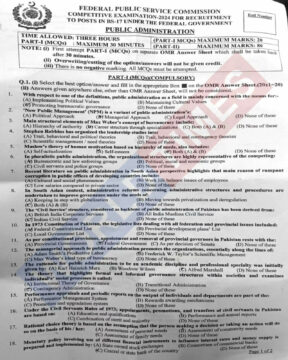 CSS Public Administration Paper 2024 - Legalversity