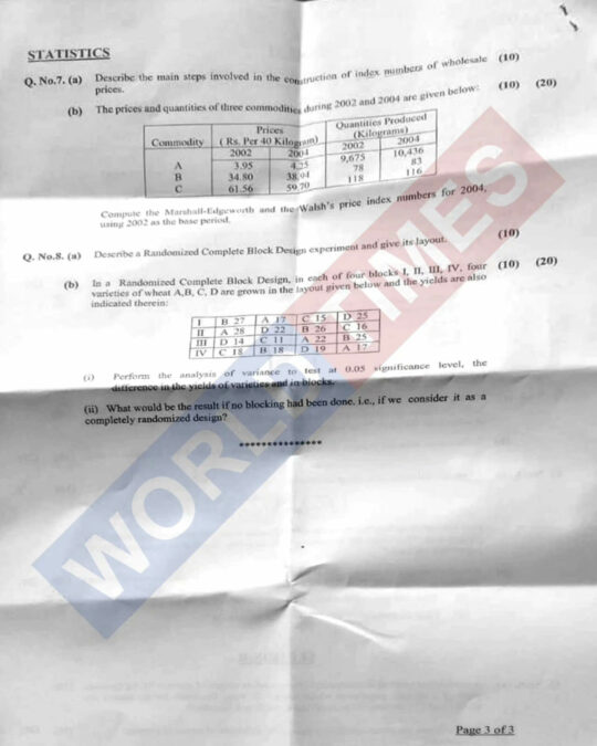 CSS Statistics Paper 2024 - Legalversity